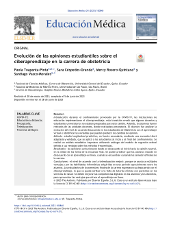 Evolución de las opiniones estudiantiles sobre el ciberaprendizaje en ...