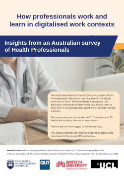 How professionals work and learn in digitalised work contexts: Insights ...