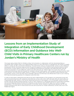 Lessons from an Implementation Study of Integration of Early Childhood ...
