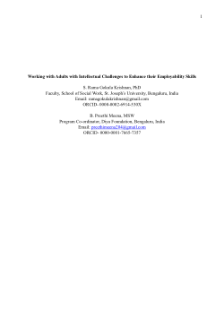 Working with adults with intellectual challenges to enhance their ...
