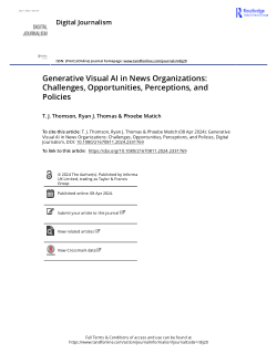 Generative Visual AI in News Organizations: Challenges, Opportunities ...