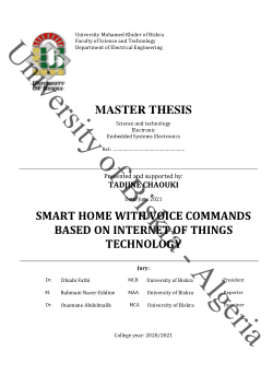 Master Thesis: Smart home with voice commands based on internet of ...