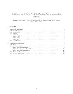 RiCoRecA: Rich Cooking Recipe Annotation Schema (Annotation & Interface ...