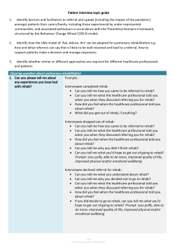 CHAT study interview topic guides