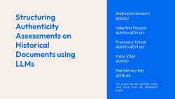 Structuring Authenticity Assessments on Historical Documents using LLMs