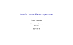 Introduction to Gaussian processes