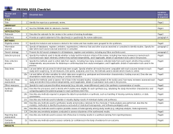The Prisma checklist used for the systematic literature review