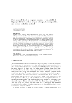 Flow-induced vibration response analysis of windshield of high-speed ...