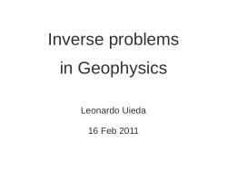 Inverse problems in geophysics