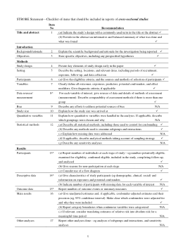 STROBE checklist