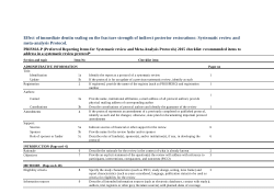 PRISMA-P checklist for Effect of immediate dentin sealing on the ...