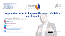 Application of AI to Improve Research Visibility and Impact