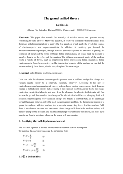 The grand unified theory