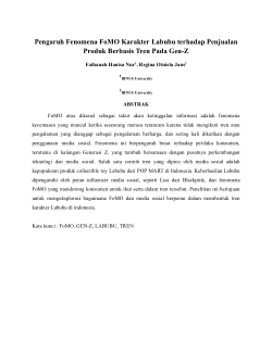 Pengaruh Fenomena FoMO Karakter Labubu terhadap Penjualan Produk ...