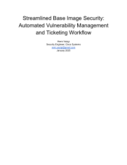 Streamlined Base Image Security Automated Vulnerability Management and ...