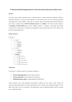 A Thermal and RGB Image Dataset for Fall Army Worm Detection in Maize Leaves