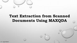 Text Extraction from Scanned Documents Using MAXQDA