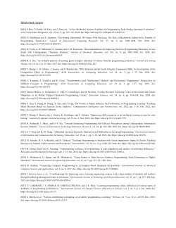 Selected Paper for Systematic Review