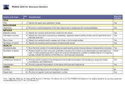 PRISMA 2020 Abstract Checklist