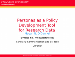 Personas as a Policy Development Tool for Research Data