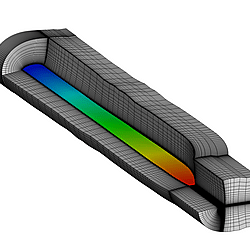 Fig.2 Schematic of rotor blade grid.