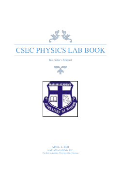CSEC Physics Lab Book, Instructor's Manual