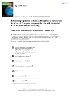 Estimating vegetation indices and biophysical parameters for Central ...
