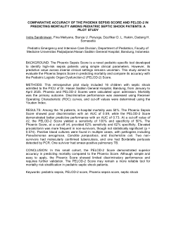 Comparative Accuracy of the Phoenix Sepsis Score and PELOD-2 in ...