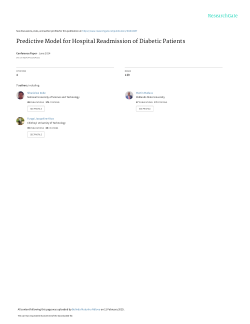 PREDICTIVE MODEL FOR HOSPITAL READMISSION OF DIABETIC PATIENTS