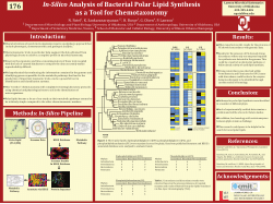 ASM Microbe 2016 Poster: In-Silico Analysis of Bacterial Polar Lipid ...