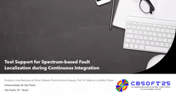 Tool Support for Spectrum-based Fault Localization during Continuous Integration