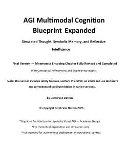 Multimodal Cognitive System Cognitive Architecture - AGI (Artificial General Intelligence ...