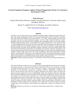 Evaluasi Pengalaman Pengguna Aplikasi Wattpad Menggunakan Metode User ...