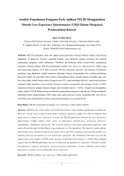 Analisis Pengalaman Pengguna Pada Aplikasi TIX ID Menggunakan Metode ...