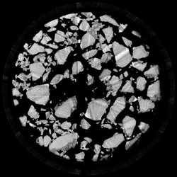 Asphalt Core CT Scan Images (18.9% Air voids)