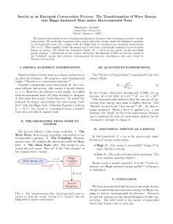 Item - Inertia as an Emergent Conservation Process: The Transformation ...