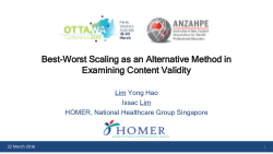 Best-Worst Scaling as an alternative method in examining content validity