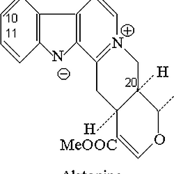 Chemical structure of indolic alkaloid alstonine