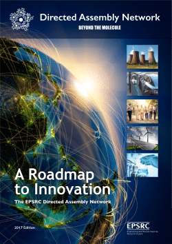Directed Assembly Network - A Roadmap to Innovation, 2017 Edition