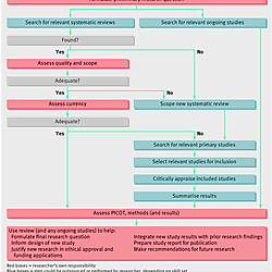 Flow chart for evidence based research