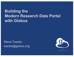 Building a Modern Research Data Portal with Globus