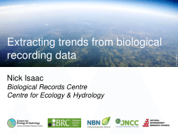 Extracting trends from biological recording data