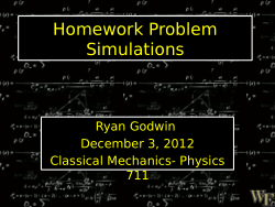 Classical Mechanics Examples