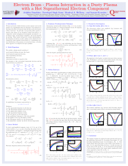 Electron Beam - Plasma Interaction in a Dusty Plasma with a Hot ...