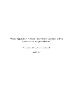 Dynamic Selection of Classifiers in Bug Prediction: an Adaptive Method
