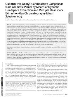 Quantitative Analysis of Bioactive Compounds from Aromatic Plants by ...