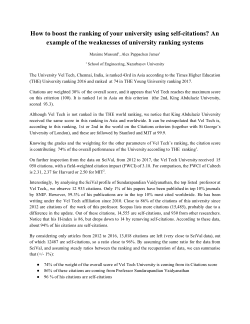 How to boost the ranking of your university using self-citations? An ...