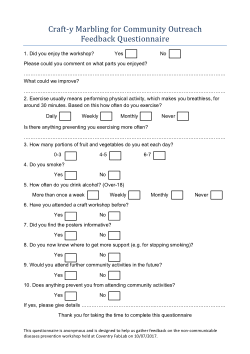 Questionnaire for health promotion FabLab workshop