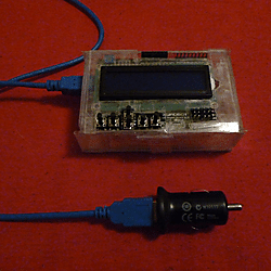 Car USB adapter for arduino accelerometer