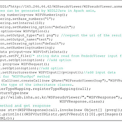 Example of Java client for the PseudoViewer web service